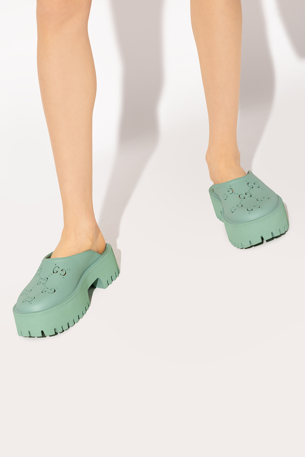 Gucci platform crocs store